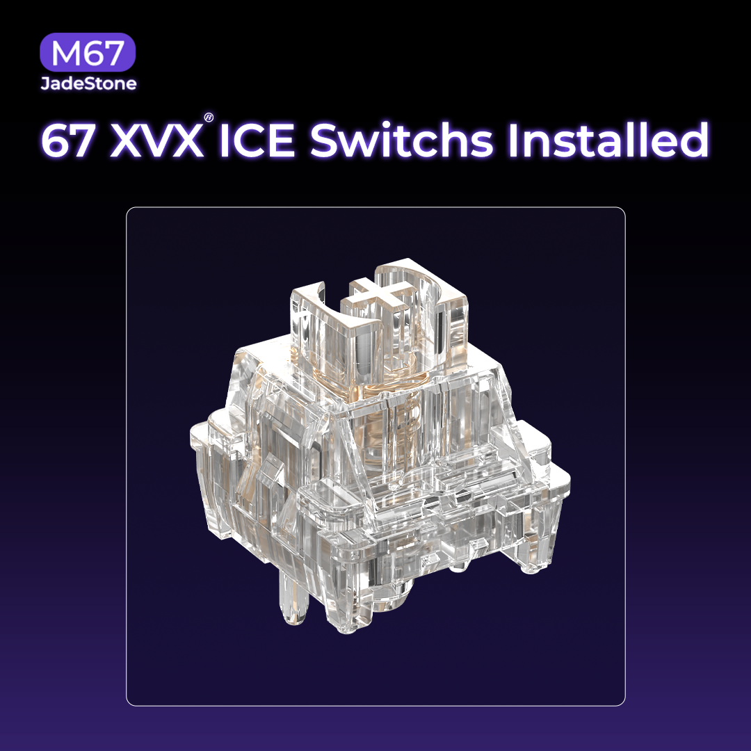 XVX M67 JadeStone Mechanical Keyboard With IMD-Tech Keycaps (Stellar W ...